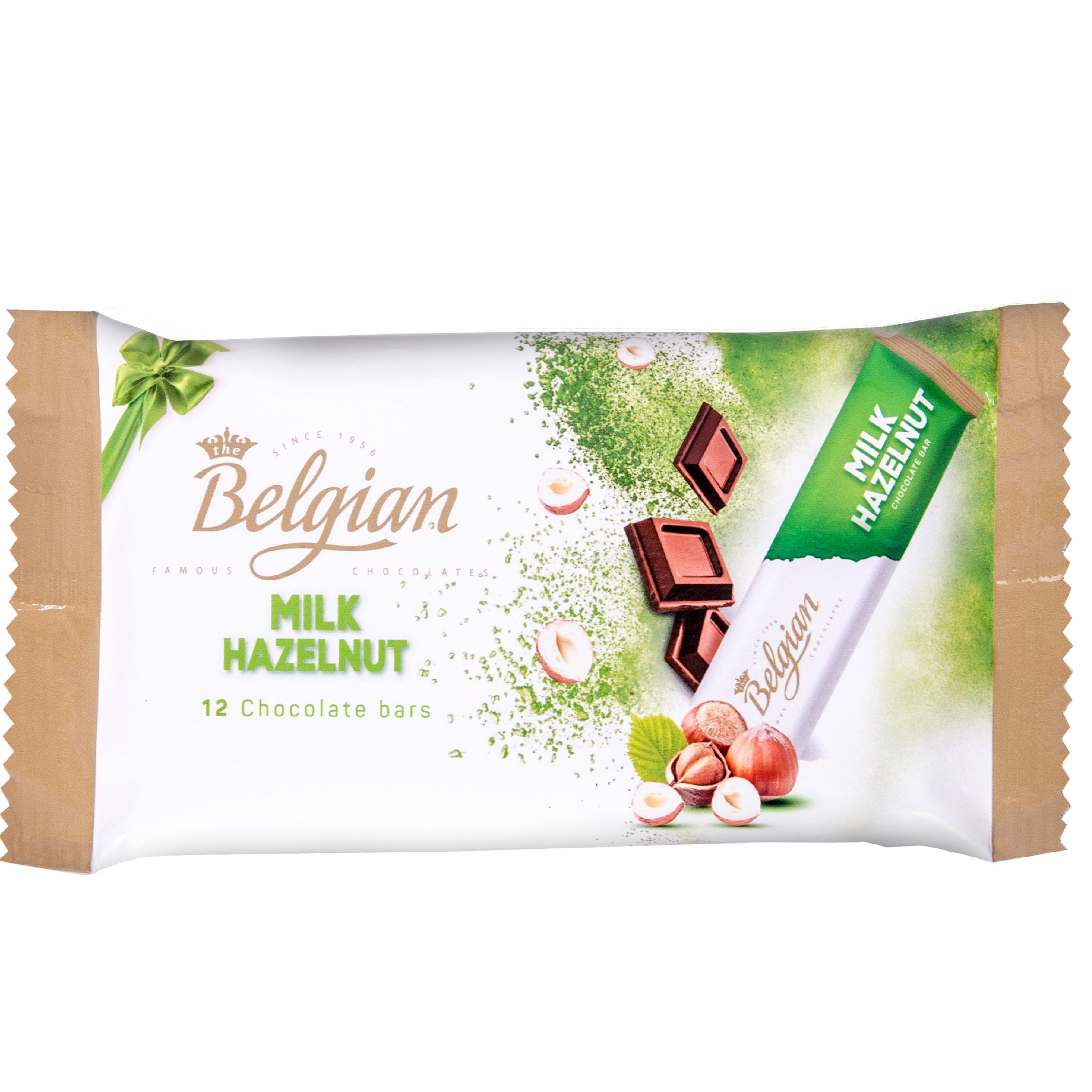 [The Belgian][Bars][12x15g][Milk Chocolate Bar with Hazelnut] – World Snack
